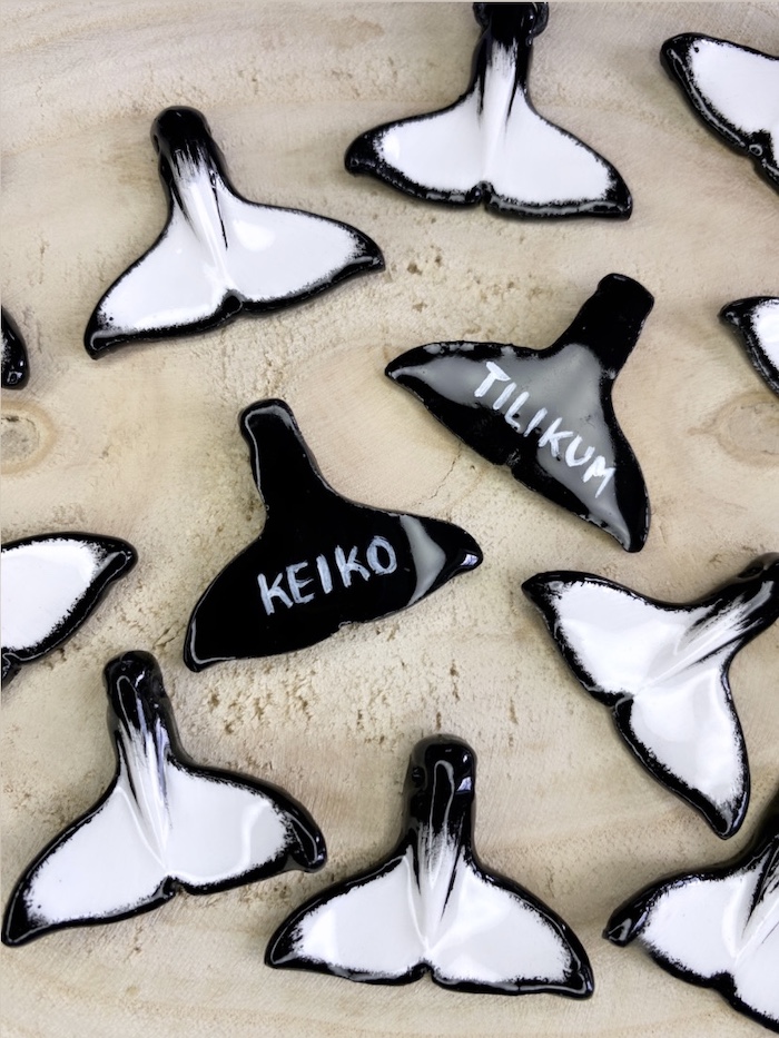 Orca tail pendant - custom orca name - Orca Legacy