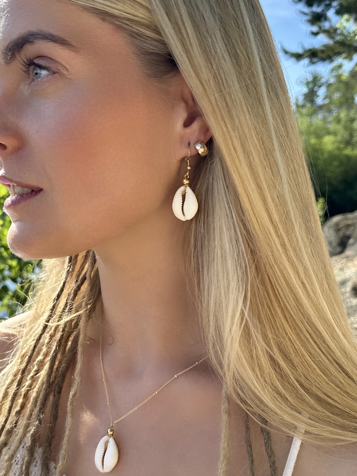 Cowrie shell earrings - Orca Legacy