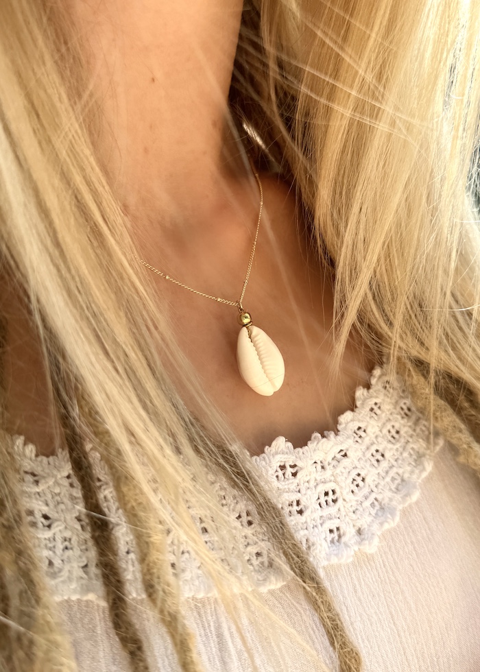 18k gold plated cowrie shell necklace - Orca Legacy
