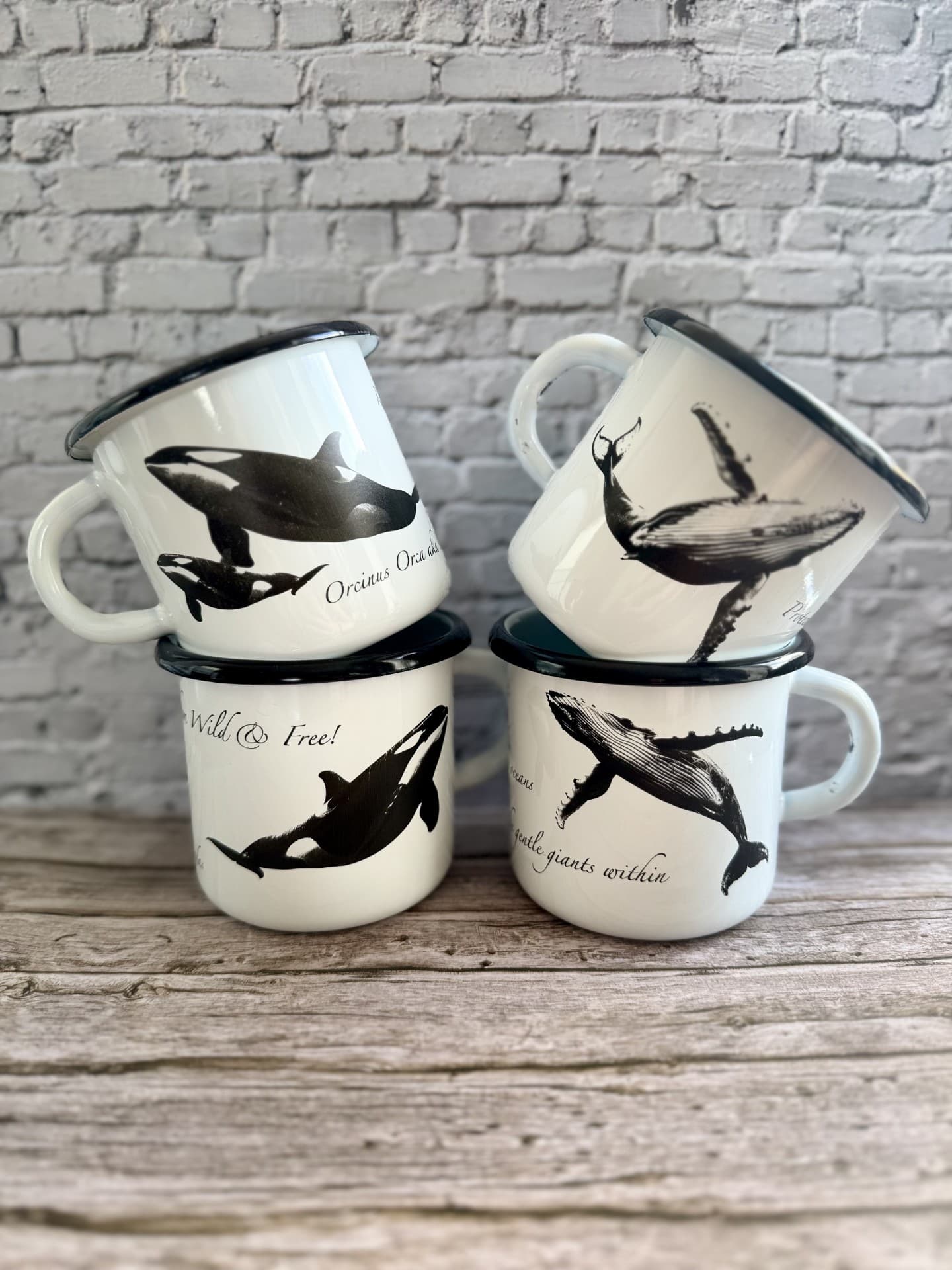 Whale Mug Duo – Orca & Humpback Set